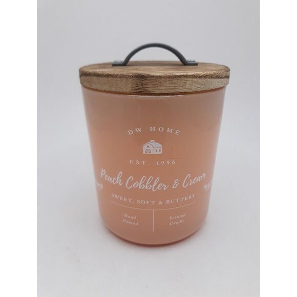 DW Home | Accents | Dw Home Peach Cobbler Cream 85 Oz Single Wick 33 ...